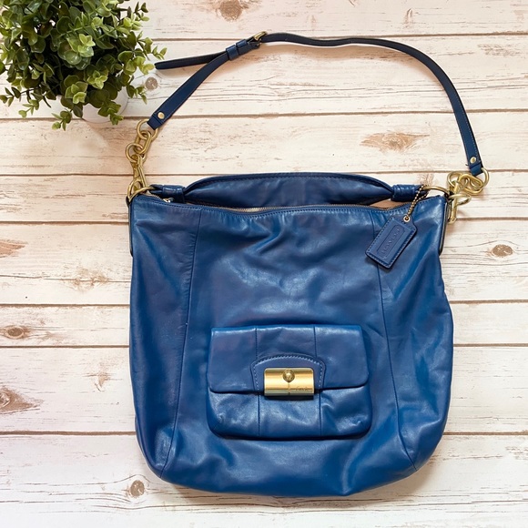 Coach | Bags | Coach Ashley Cobalt Blue Bobo | Poshmark